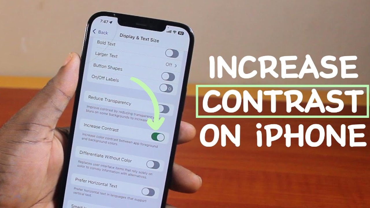 How to Increase Contrast on iPhone - YouTube