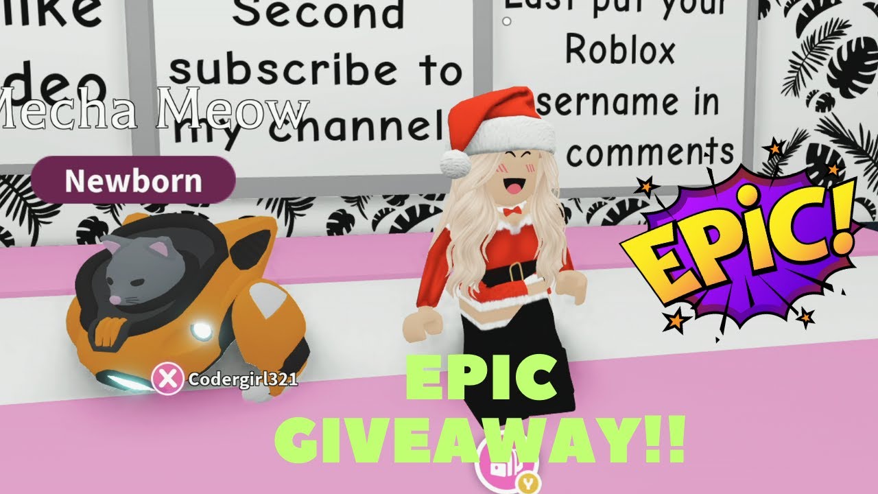 Adopt Me Giveaway! Mecha Meow! - YouTube