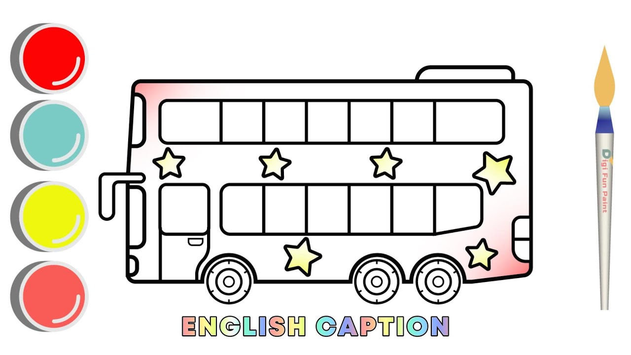 Bis Tingkat ! | Menggambar mewarnai untuk anak dengan mudah | Bus ...