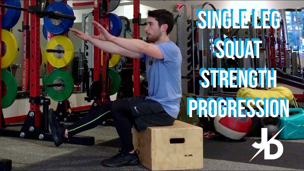 Single leg squat strength progression - YouTube