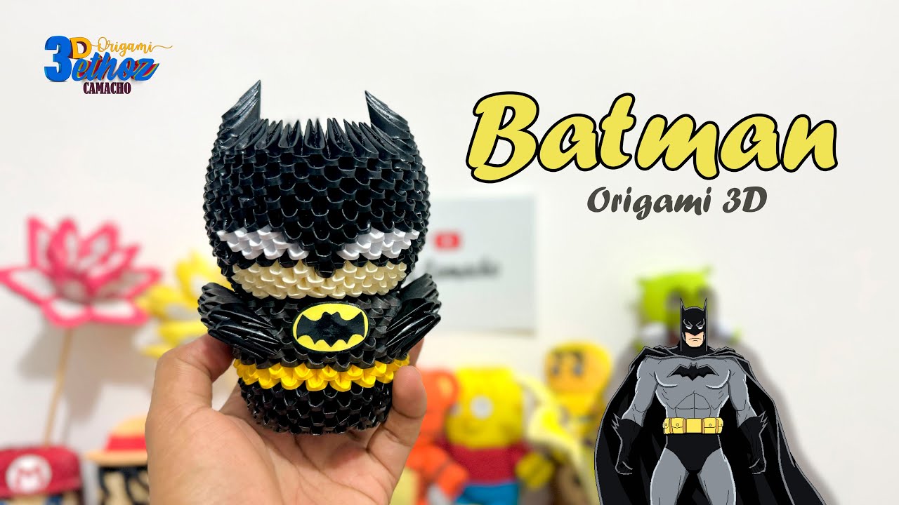Cómo Hacer a Batman 🦇 en Origami 3D 💛 - Bethoz Camacho - YouTube