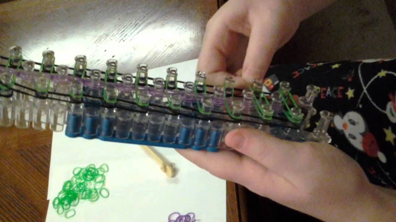 Grace's rainbow loom ladder bracelet tutorial - YouTube