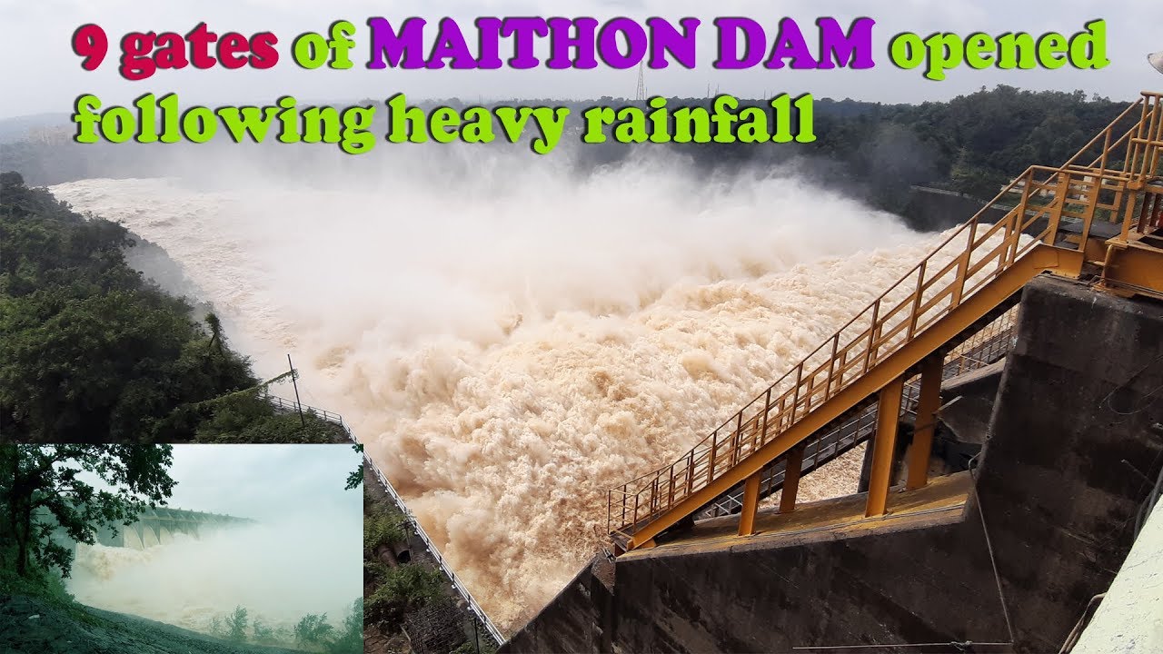 9 gates of MAITHON DAM opened following heavy rainfall. - YouTube