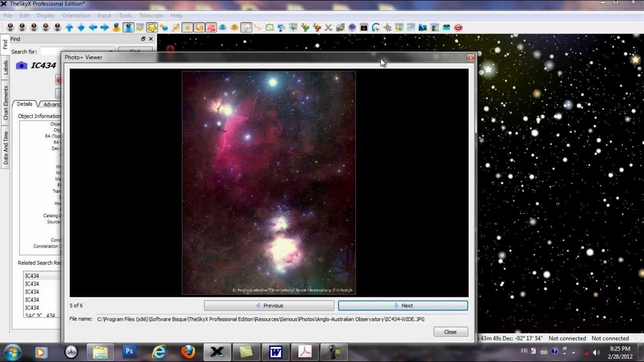 Revue generale du logiciel THE SKY X PRO partie5 - YouTube