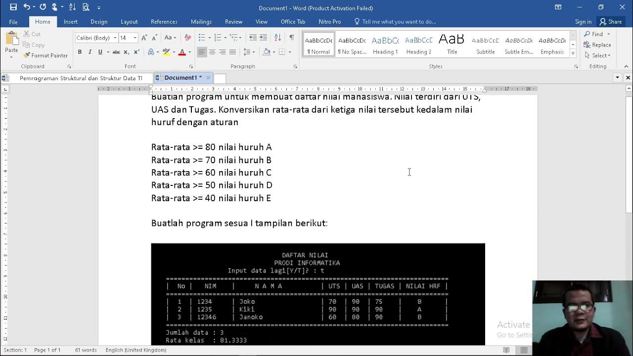 Program Menghitung Nilai Mahasiswa dengan Fungsi dalam Dev C++ - YouTube