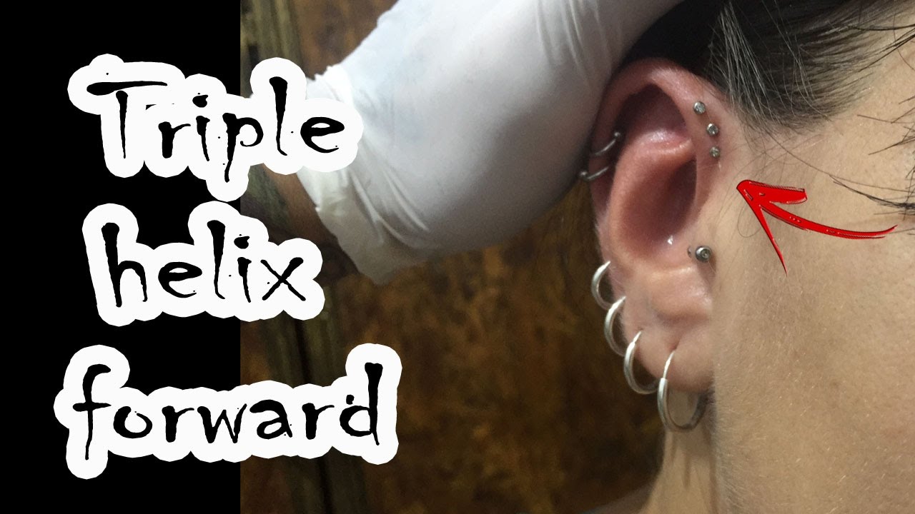 Triple helix forward - Piercing mais lindo do mundo - YouTube