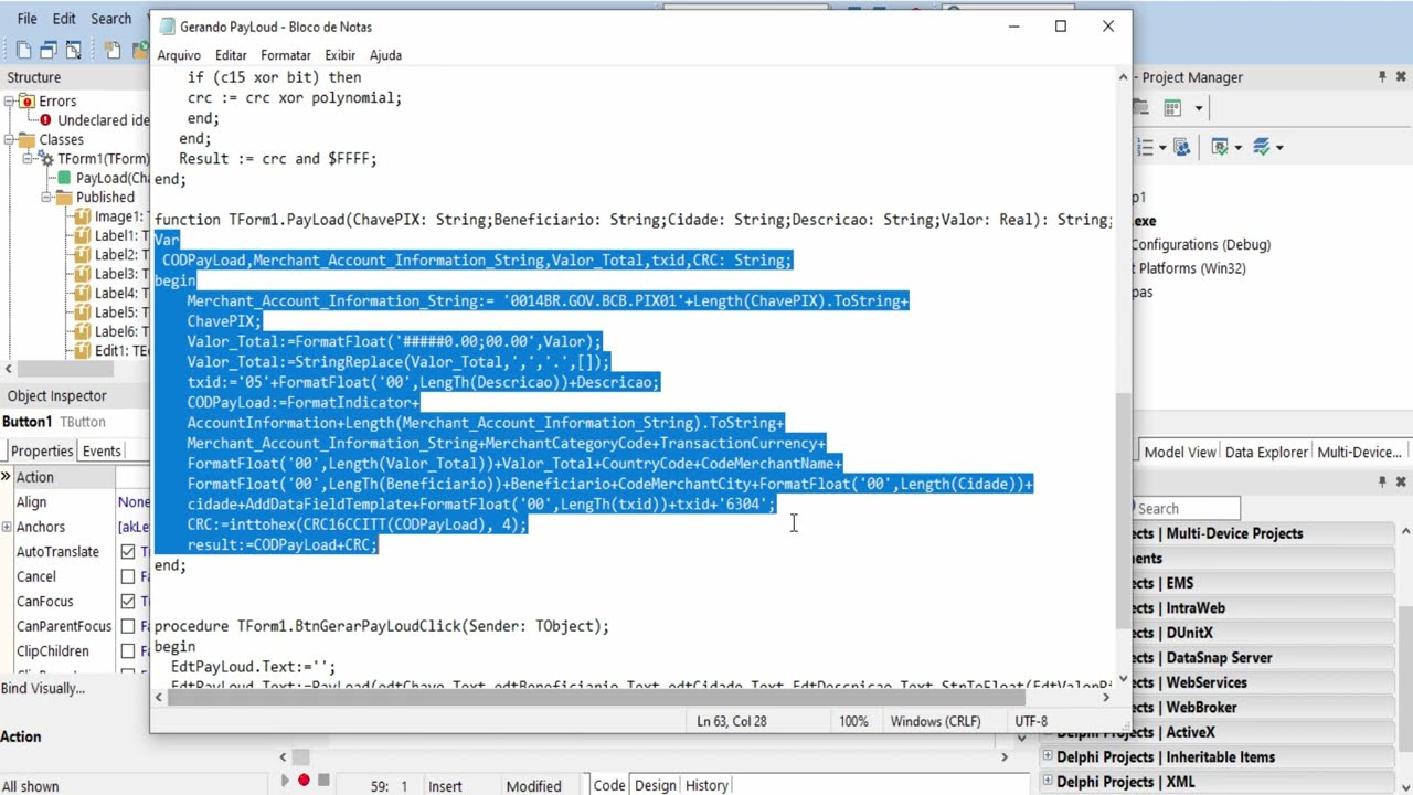Como Gerar Payload PIX + QRCODE - YouTube