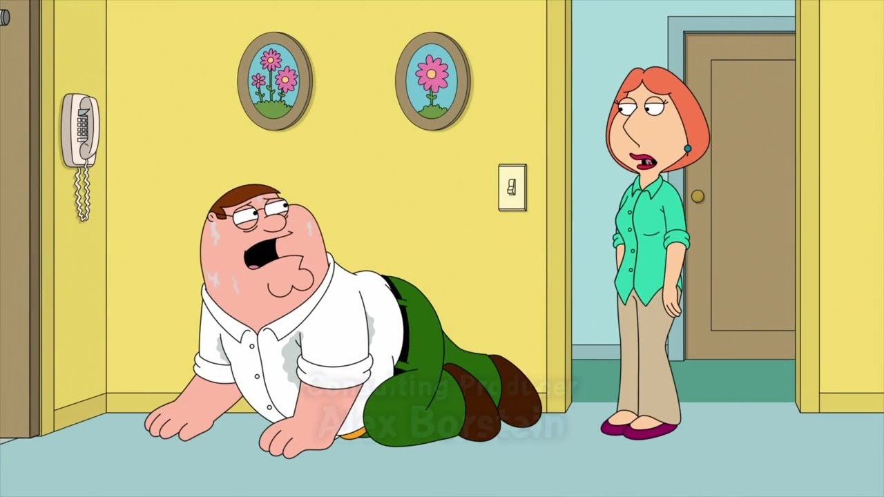 Family Guy - Peter gets exhausted just walking to the door - YouTube