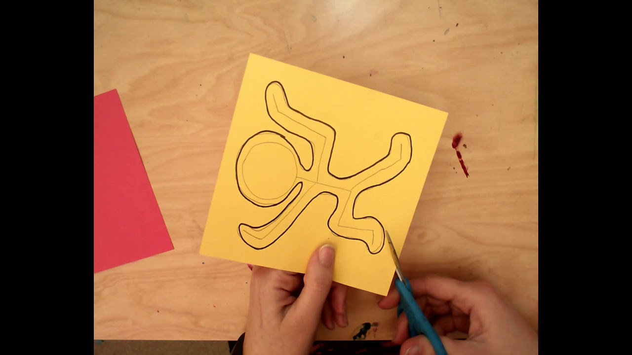 Keith Haring positive and negative space art project - YouTube