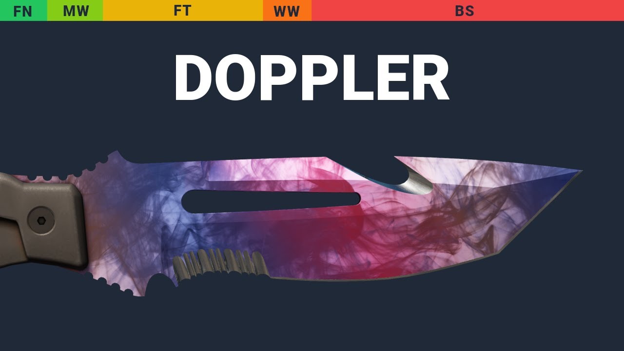 Survival Knife Doppler - Skin Float And Wear Preview - YouTube