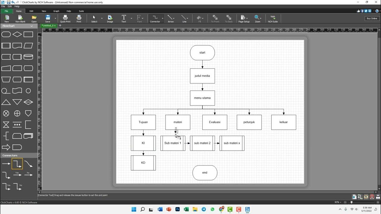 Panduan Membuat Flowchart Multimedia Pembelajaran Interaktif - YouTube