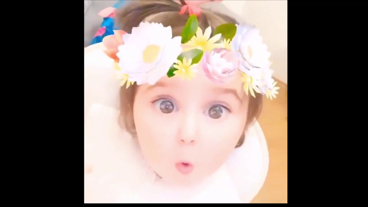 sweet baby doing snapchat - YouTube