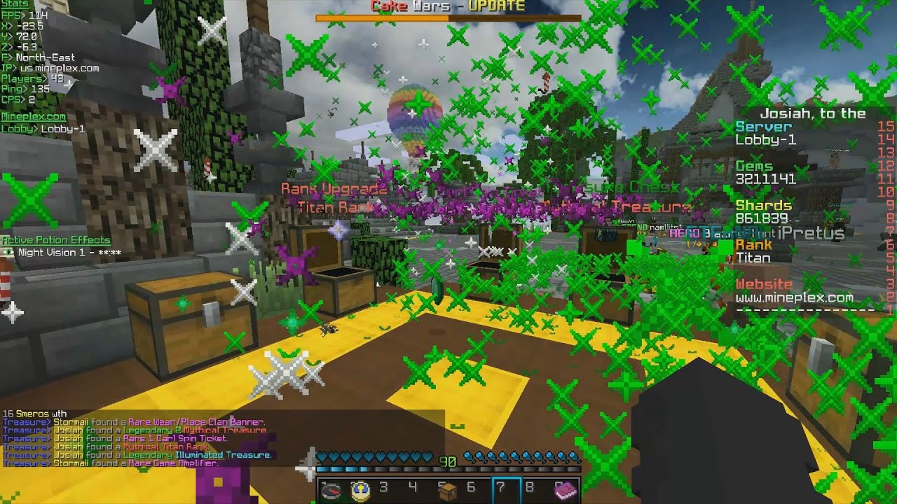 GETTING TITAN RANK FROM THANKFUL TREASURE ON MINEPLEX - YouTube