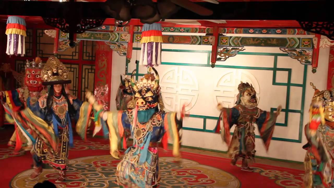 Mongolian dance - "Tsam" dance - "Tumen ekh" ensemble - YouTube