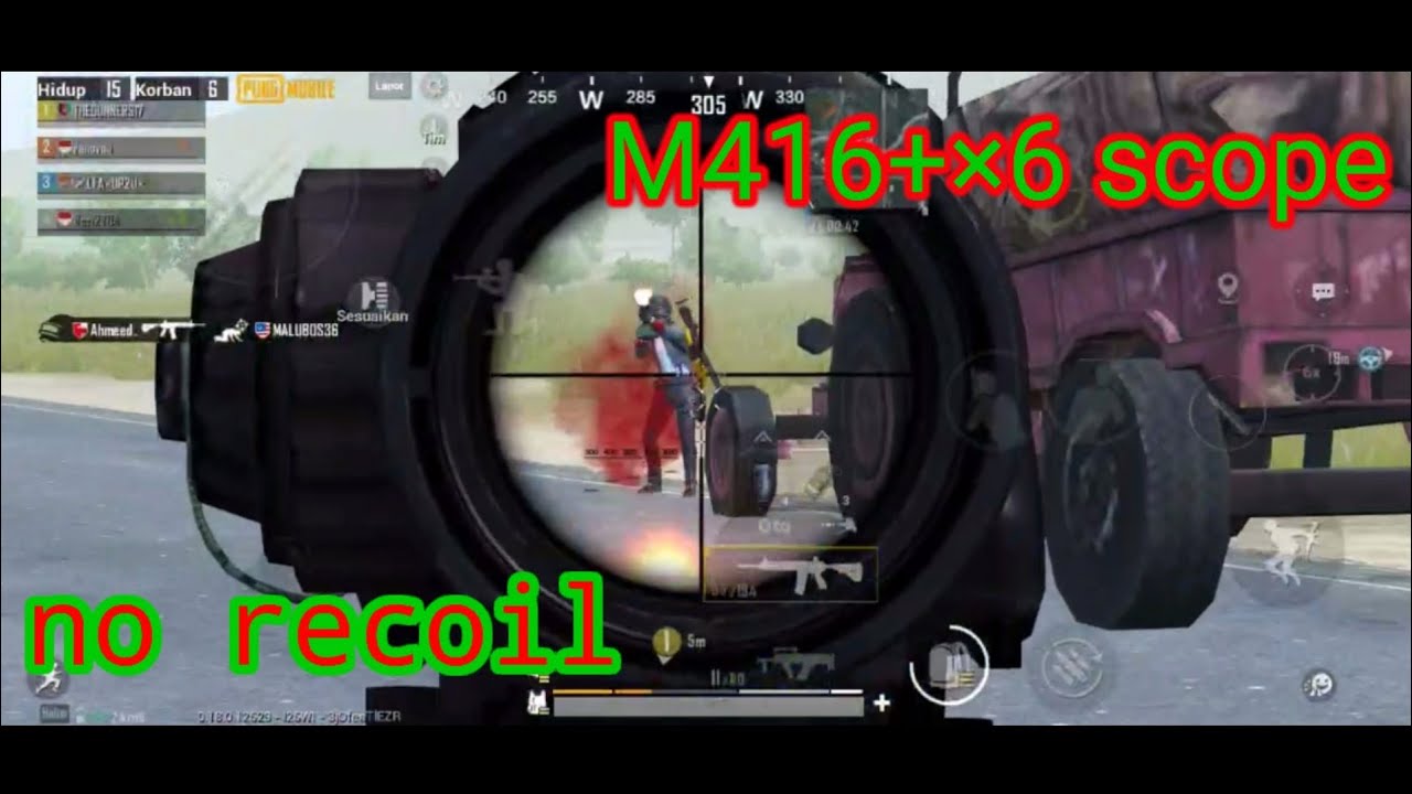 Best M4+scope x6 no recoil|PUBG MOBILE - YouTube