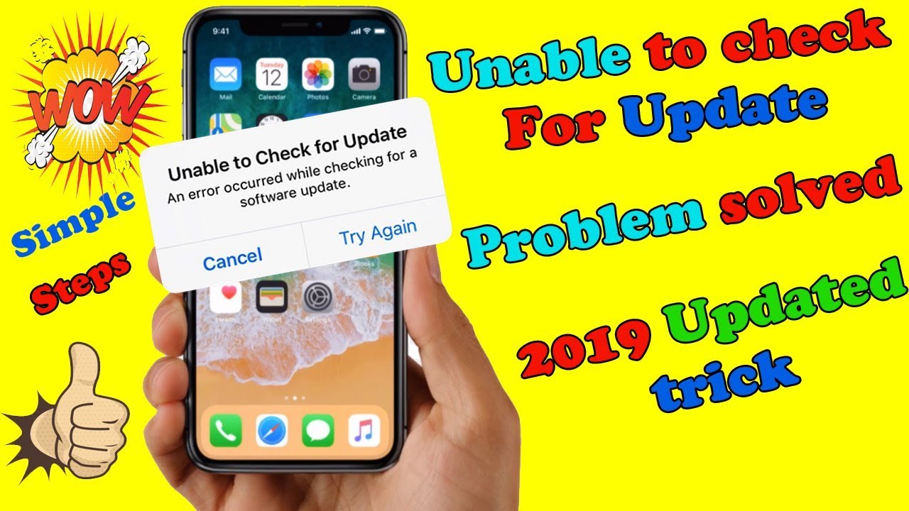 Unable to Check For Update iN iOS Problem FiXeD | 2019 Updates - YouTube