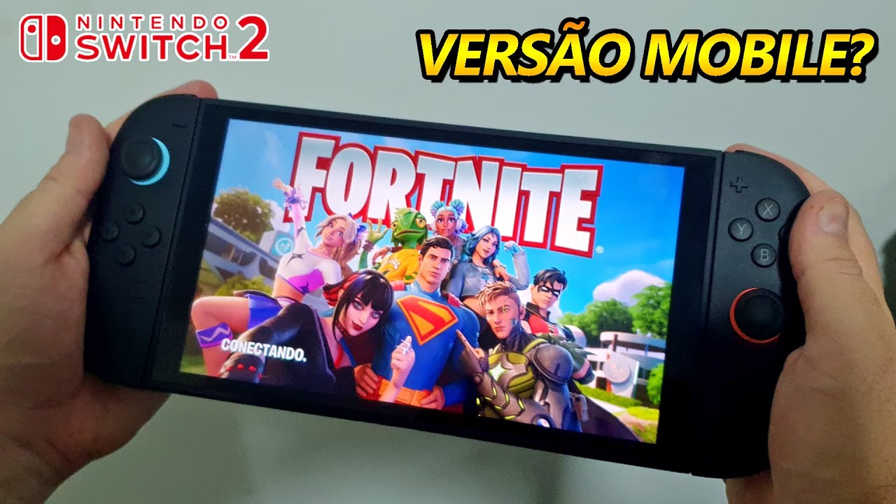 Jogando FORTNITE no NINTENDO SWITCH 2 + Emote Exclusivo - YouTube