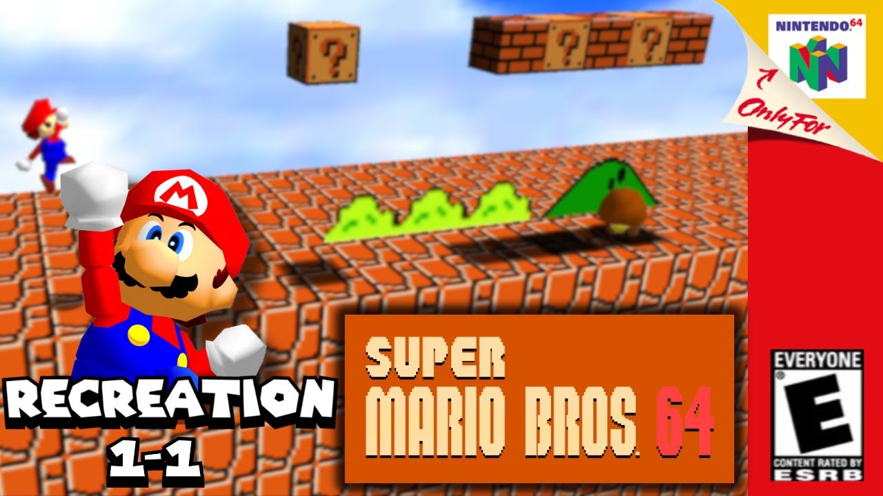 Super Mario Bros. 64 Recreation 1-1 - Longplay | N64 - YouTube