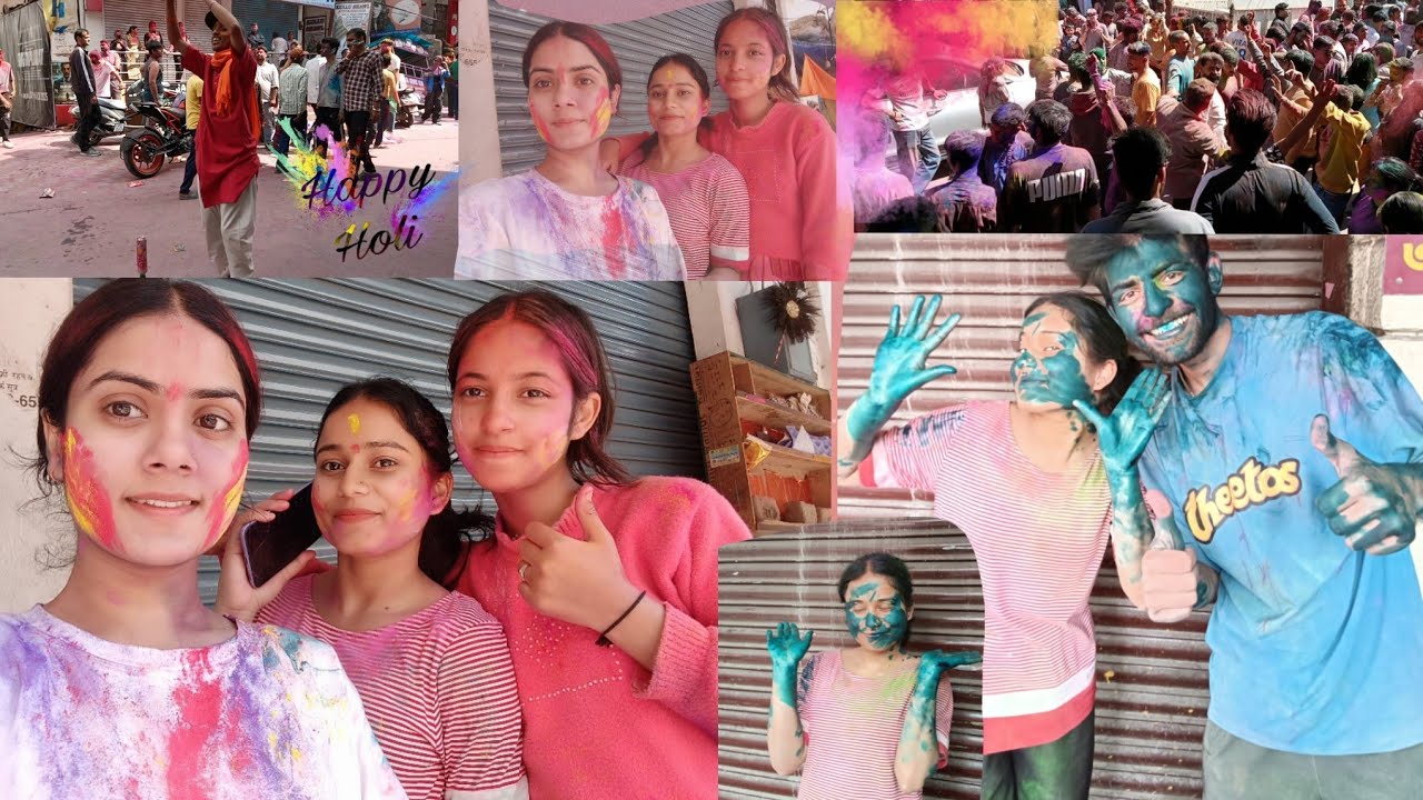 || Gandhi Chowk Holi Celebration 🎊||Holi Per Laga Pakka Rang 😂🤣|| Payal ...