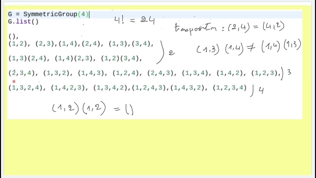 Groupe symétrique S4 - YouTube