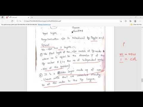 JNTUK R16 IV CSE Sem 2 ANN Unit 5 Regularization Network LECT 35 - YouTube