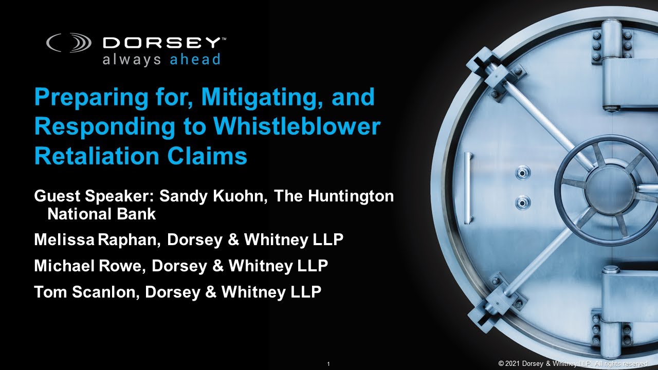 Preparing for, Mitigating, and Responding to Whistleblower Retaliation ...