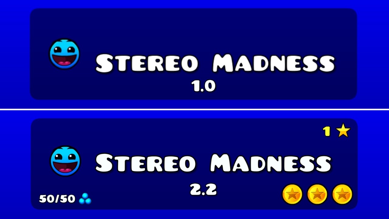 History of Geometry Dash (1.0 - 2.2) - YouTube