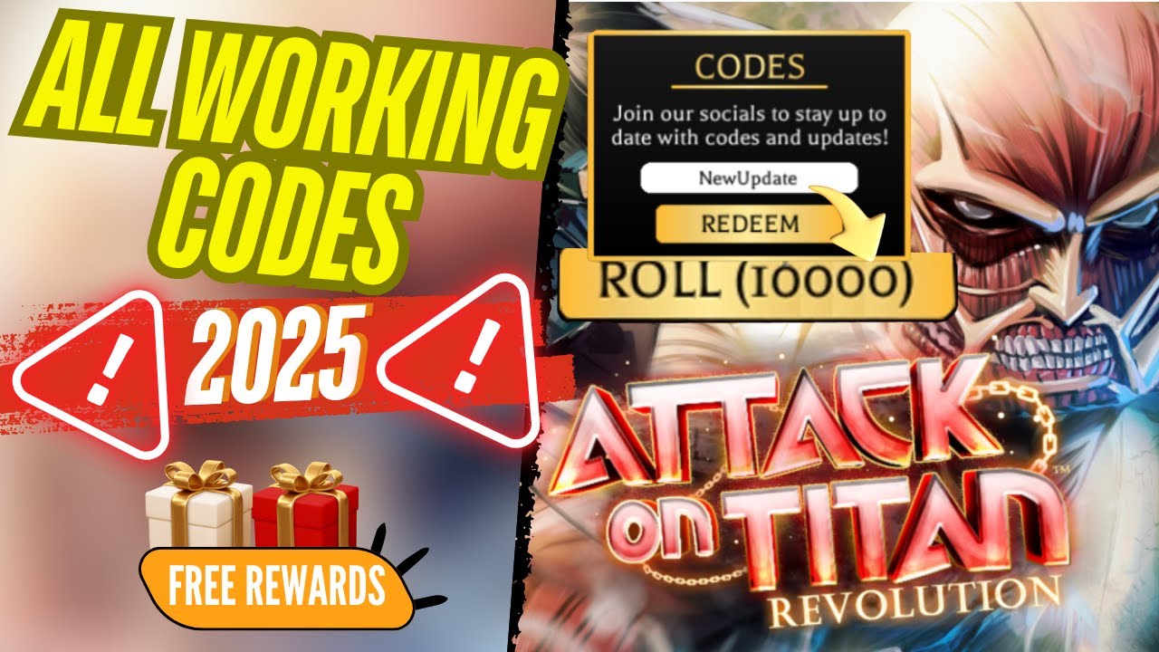 ⚔️ NEW! Attack on Titan Revolution Codes 💥 | April 2025 Roblox AOT ...