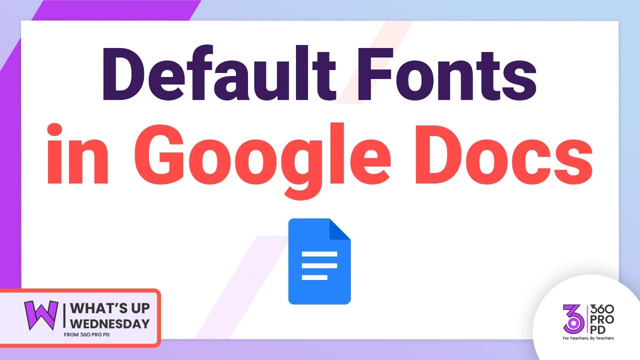 Default Fonts in Google Docs - YouTube