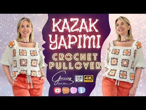 KAZAK YAPIMI   CROCHET PULLOVER   SUBTITLE   DIY