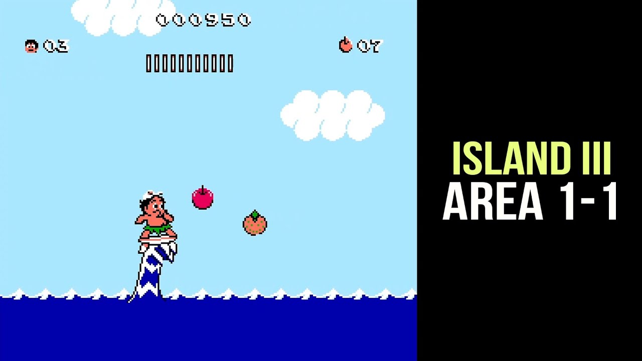 Hudson's Adventure Island III (NES). Area 1-1. Coastal Clash - YouTube