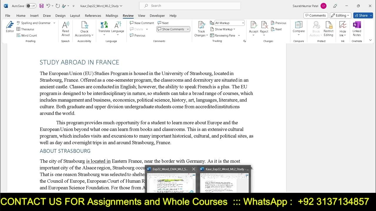 Exp22_Word_Ch04_ML2_Study | Exp22 Word Ch04 ML2 Study | Word Ch04 Mid Level 2 - YouTube