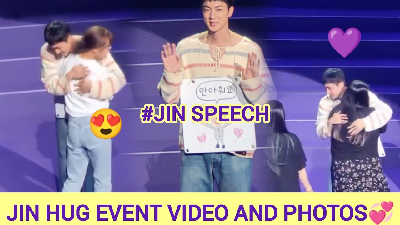 BTS JIN HUGGING 1000 GIRLS💜💞 | BTS JIN HUD EVENT IN FESTA 2024 🥳🎉| BTS ...