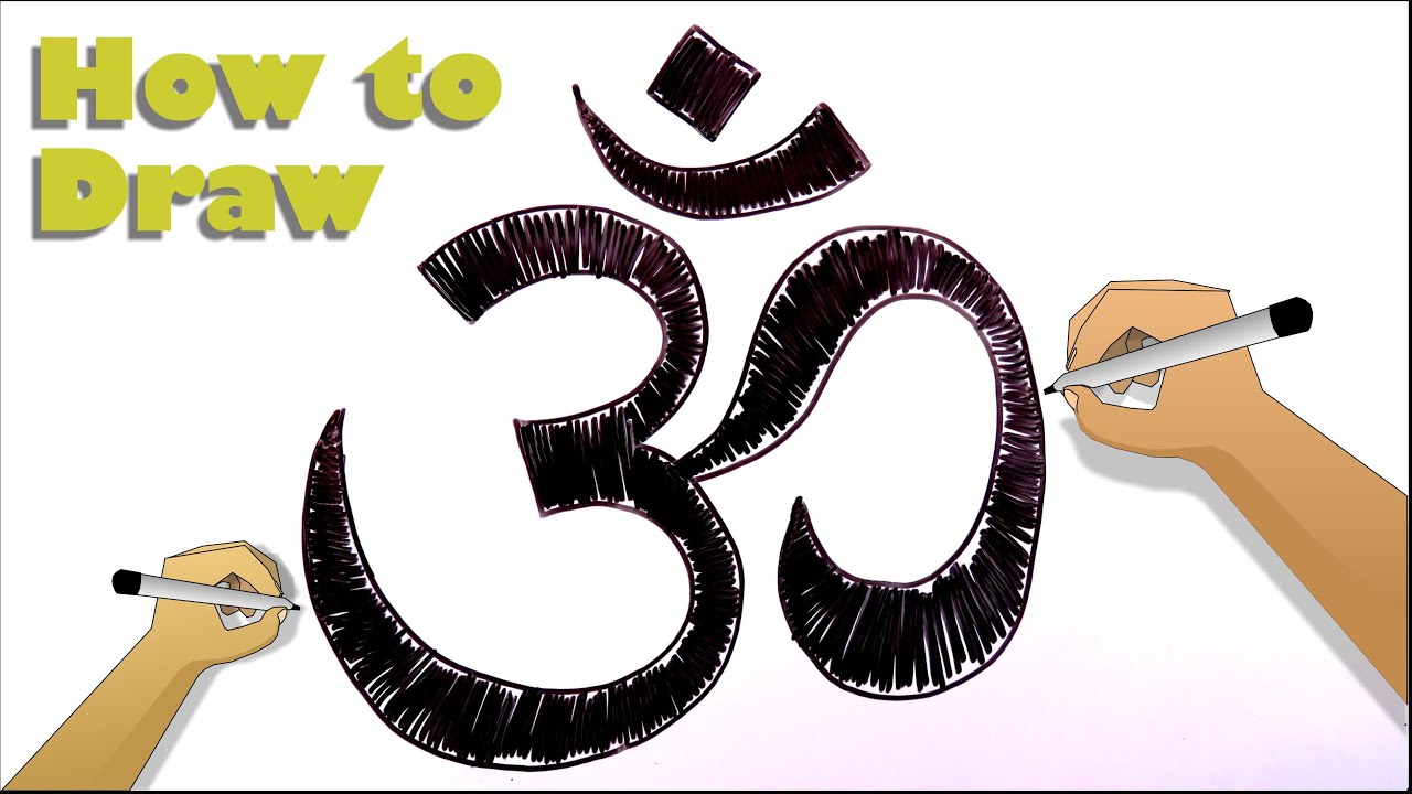 Learn to draw the Sacred Mantra Om - YouTube