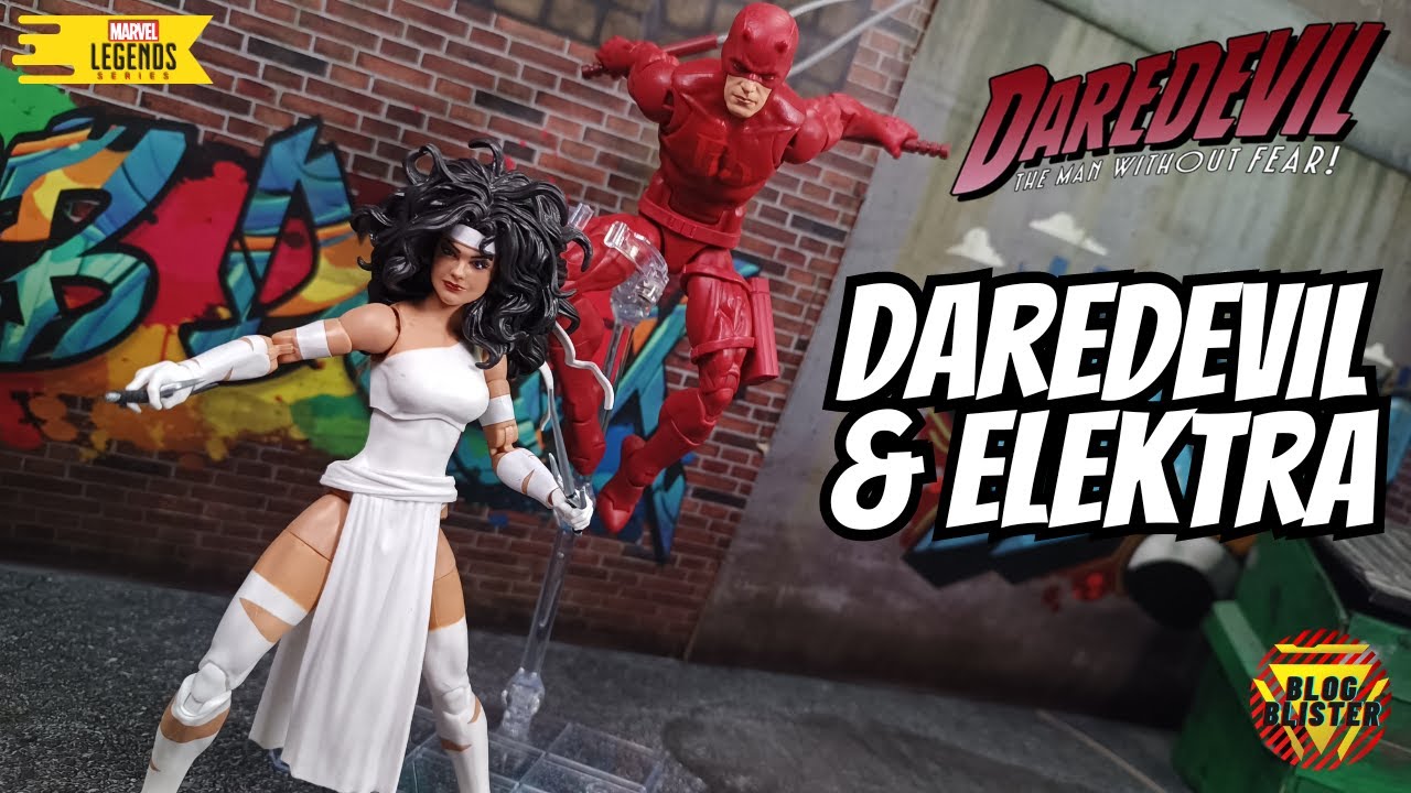 Marvel Legends Daredevil y Elektra White Suit Pack Exclusivo Hasbro ...