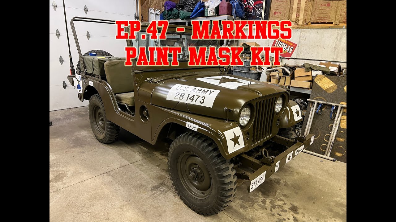 Green Iron TV Episode 47 - Markings on the Jeep M38a1 How to Paint Mask ...