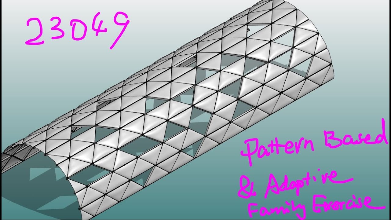 23049 - Revit Pattern Based and Adaptive Family Exercise - YouTube