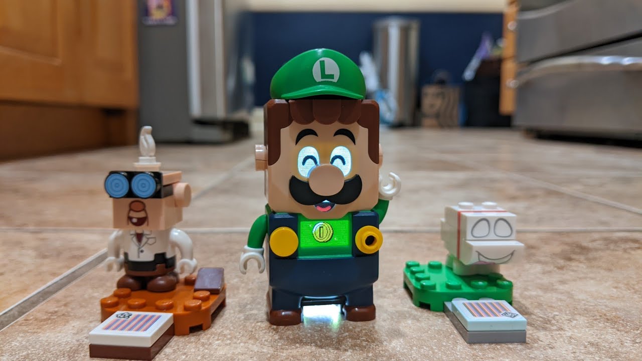 testing new Lego Luigi seeing professor E. gadd and polterpup - YouTube