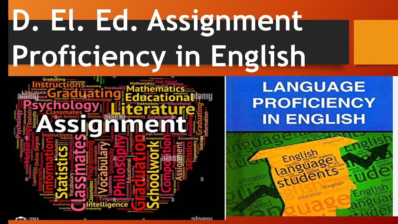 d. el. ed. first year assignment proficiency in English| D.El.Ed की ...