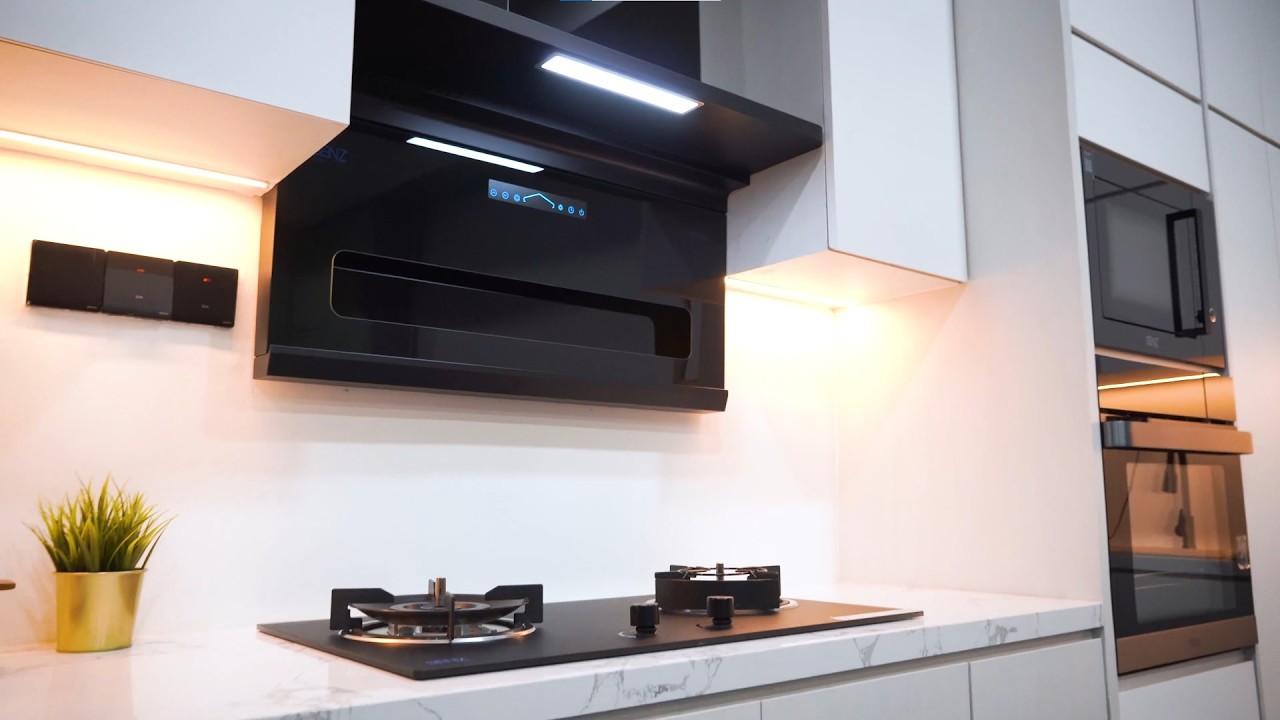SENZ Hood_VELOZ L Shape Design Heat Pro intelClean Cooker Hood - YouTube