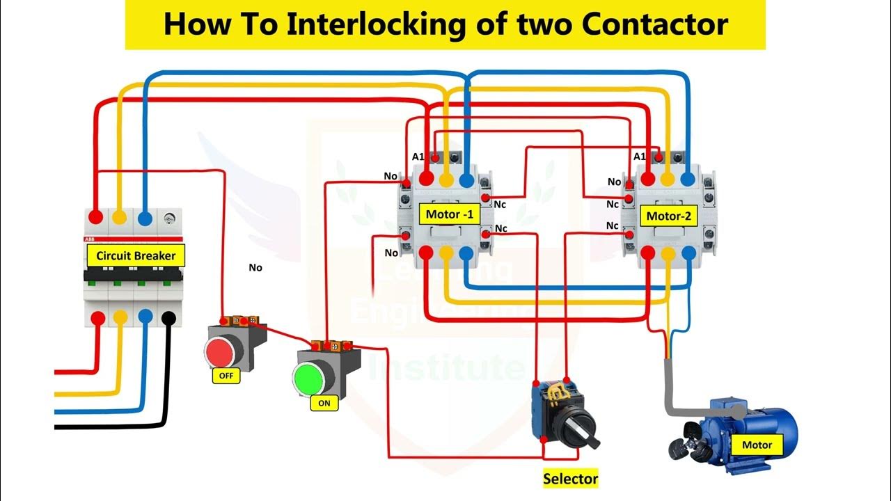How To Interlocking of two Contactor @LearningEngineering - YouTube