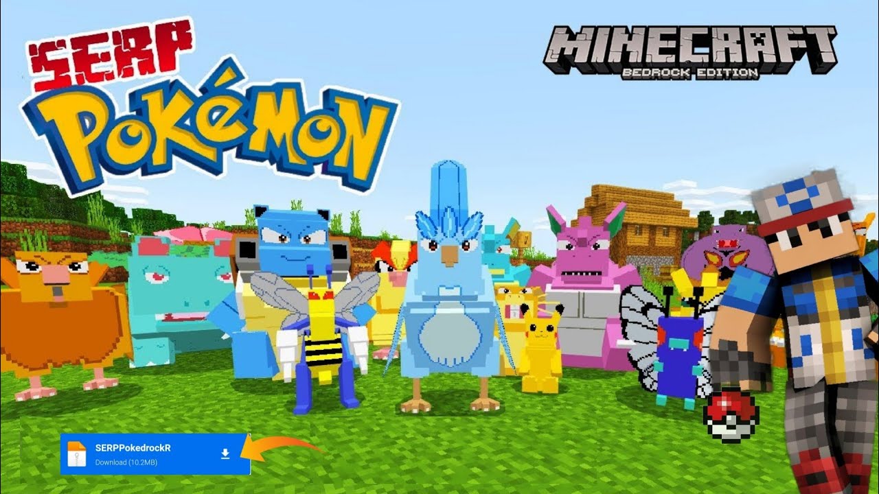 SERP Pokedrock mod for Minecraft pe | Pokemon new mod Minecraft pe ...