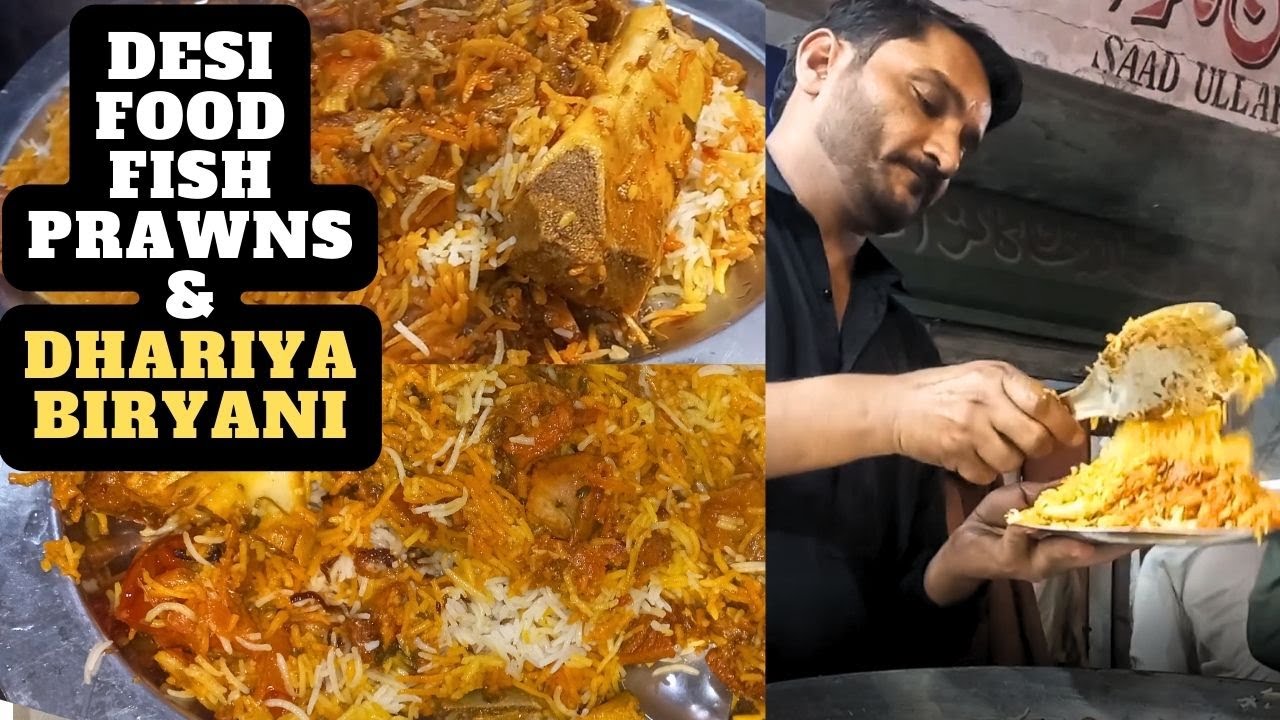 Street Food Beef Meat Derhya,Prawns,Fish Biryani Desi Food Karachi ...