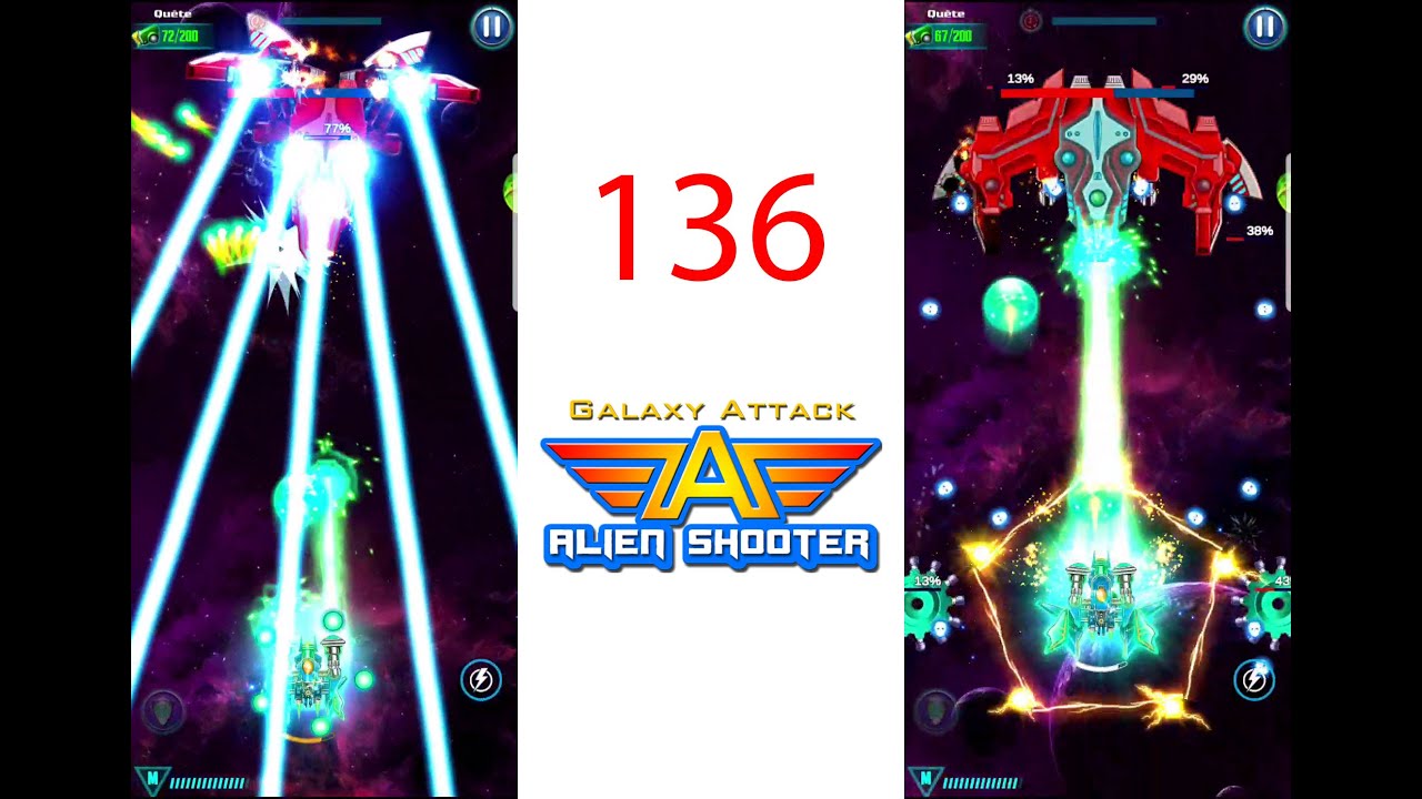 GALAXY ATTACK ALIEN SHOOTER [Level 136 WALKTHROUGH] Best Space Arcade ...