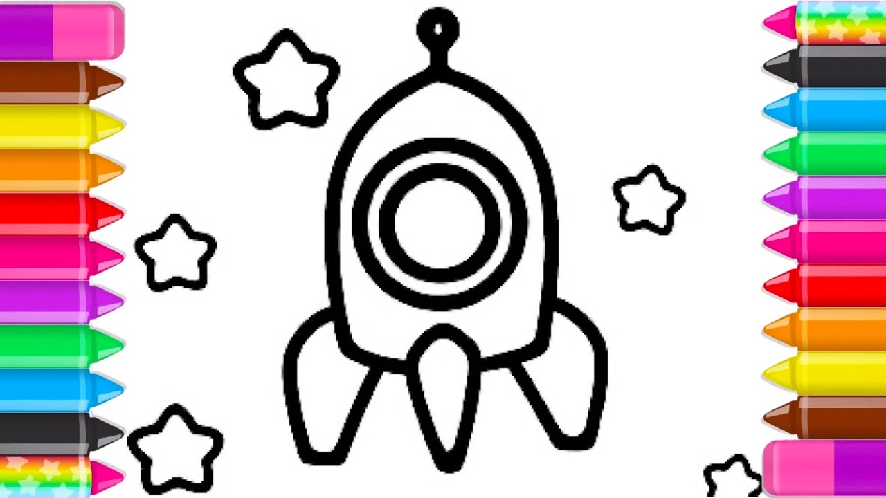 Drawing a Space Rocket | learning draw | Animation Drawing - YouTube