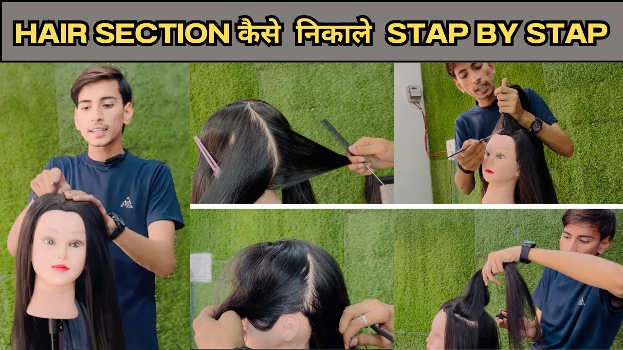 Hair Section कैसे निकले ? Basic to Advance Hair Section | Full process in हिंदी ।Stap by Stap ...