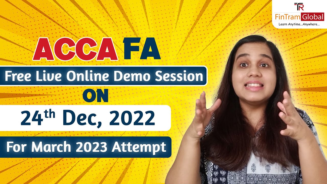 ACCA FA Live Online Demo Session | ACCA FA Online Class| ACCA FA Course ...