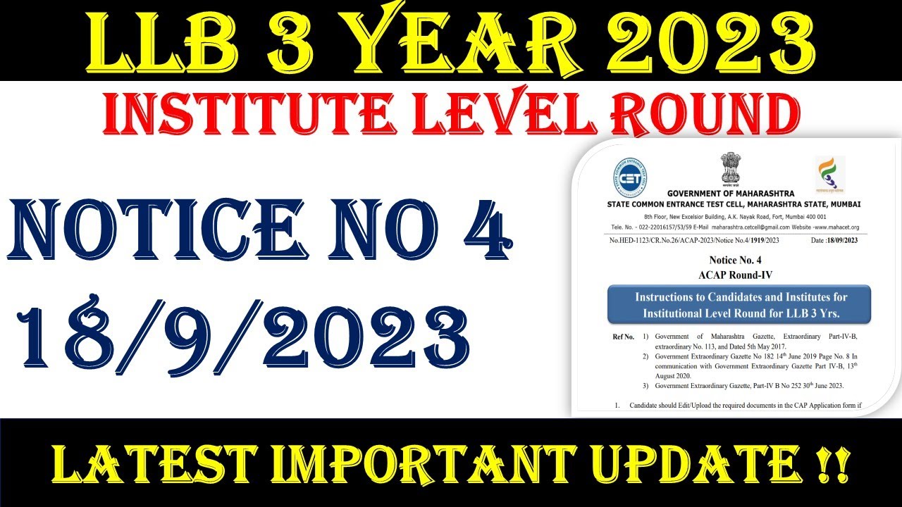 llb 3 years cap round 2023 institute level round new update | llb 3 ...