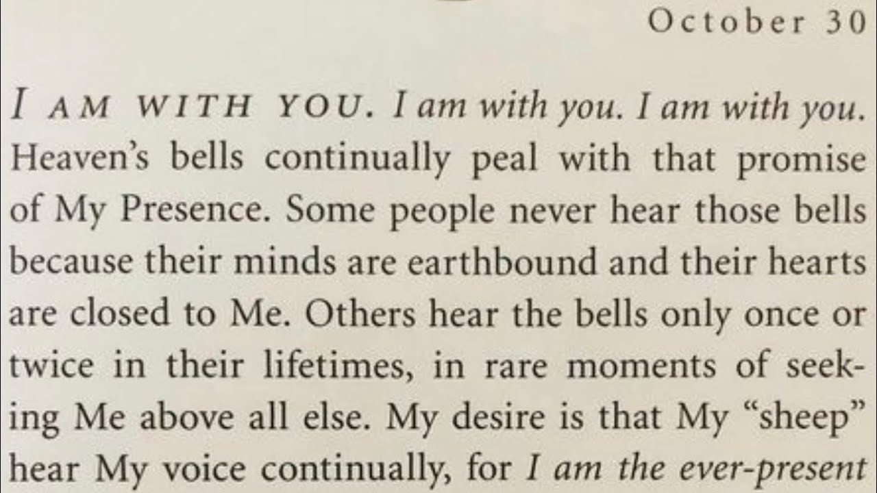 Jesus Calling - October 30th - YouTube