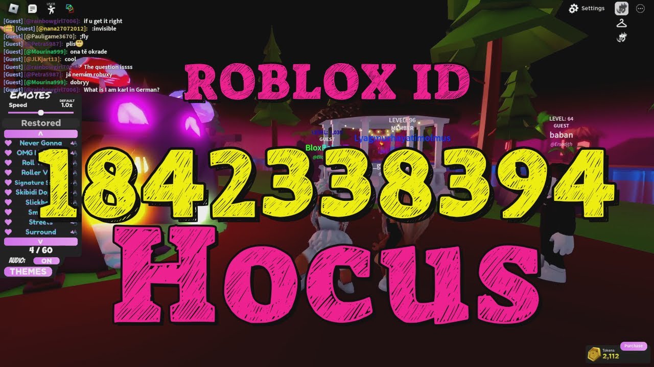 HOCUS Roblox Song Codes - YouTube